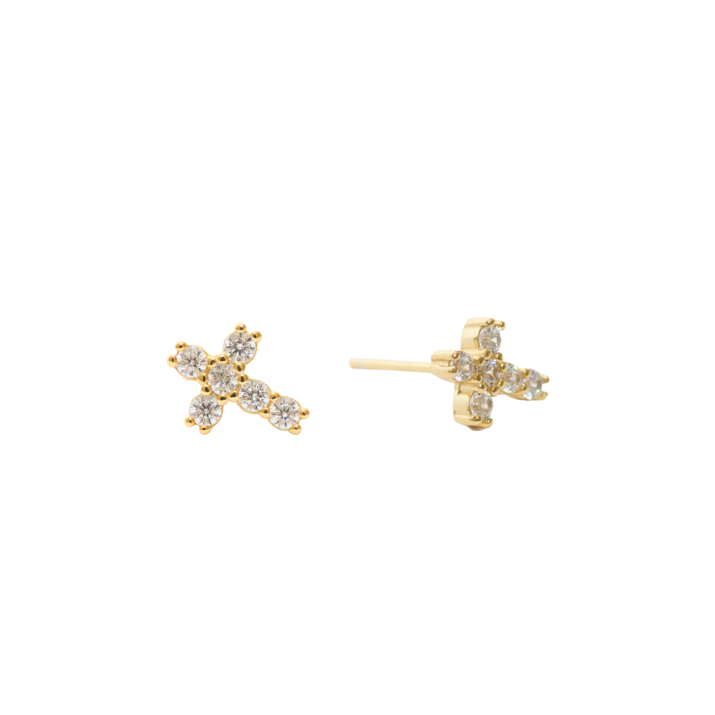 Pave Cross Studs
